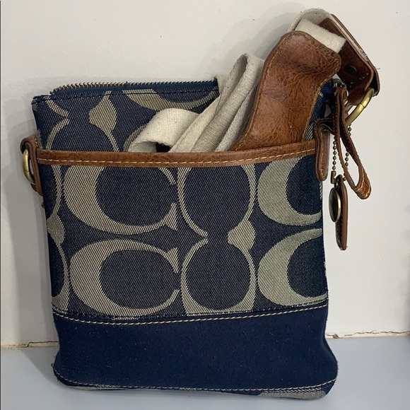 Coach | Bags | Vintage Coach Crossbody Blue Denim | Poshmark